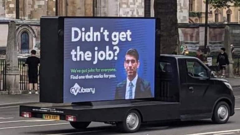 'Didn't get the job?' UK job site takes a dig at Rishi Sunak in its ad