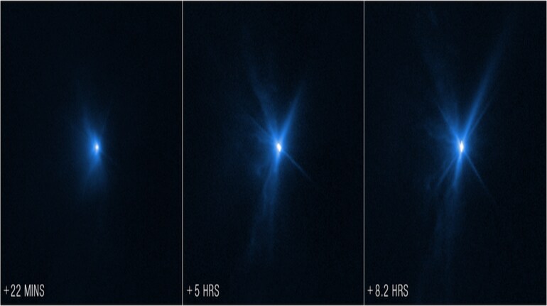 DART asteroid collision: New James Webb, Hubble photos show impact ...