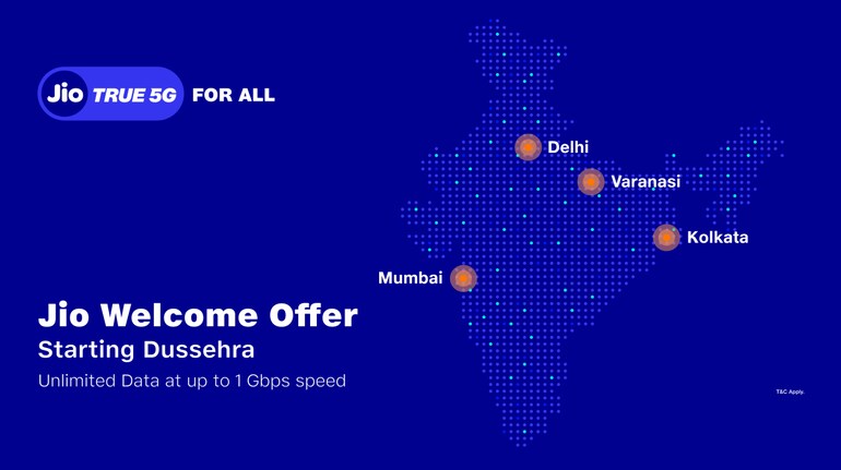 Reliance Jio True 5G service launched in Mumbai, Delhi, Varanasi & Kolkata