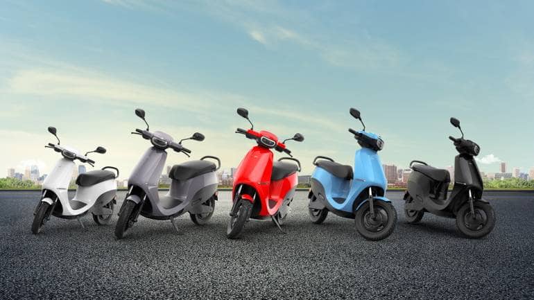 Ola displays its popular S1 scooters at EICMA 2022