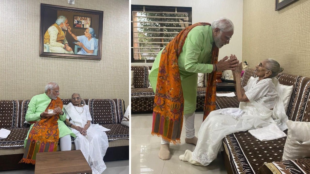 Heeraben Modi passes away: Heart-warming pictures of PM Narendra Modi ...