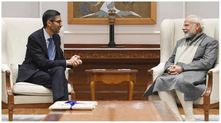 PM Modi & Google's Pichai explore expanding India's electronics ...