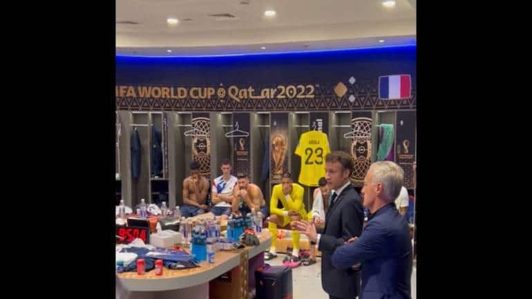 Emmanuel Macron's locker room pep talk after France's World Cup loss ...