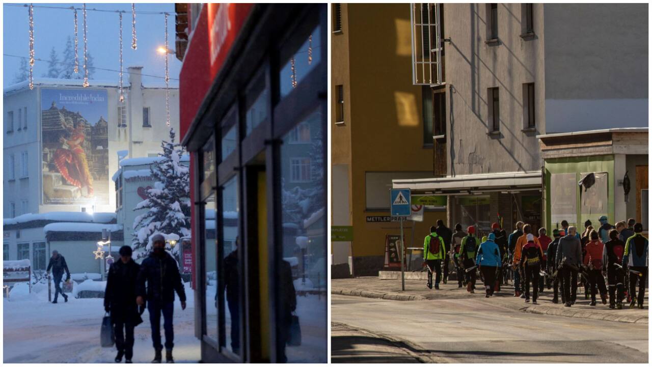In photos: Dwindling snow in Davos a stark message for global leaders