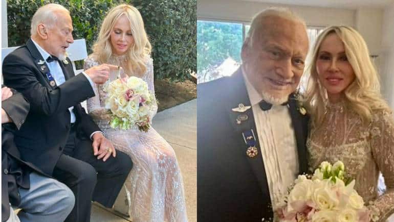 Buzz Aldrin, second man to walk on moon, gets married on 93rd birthday