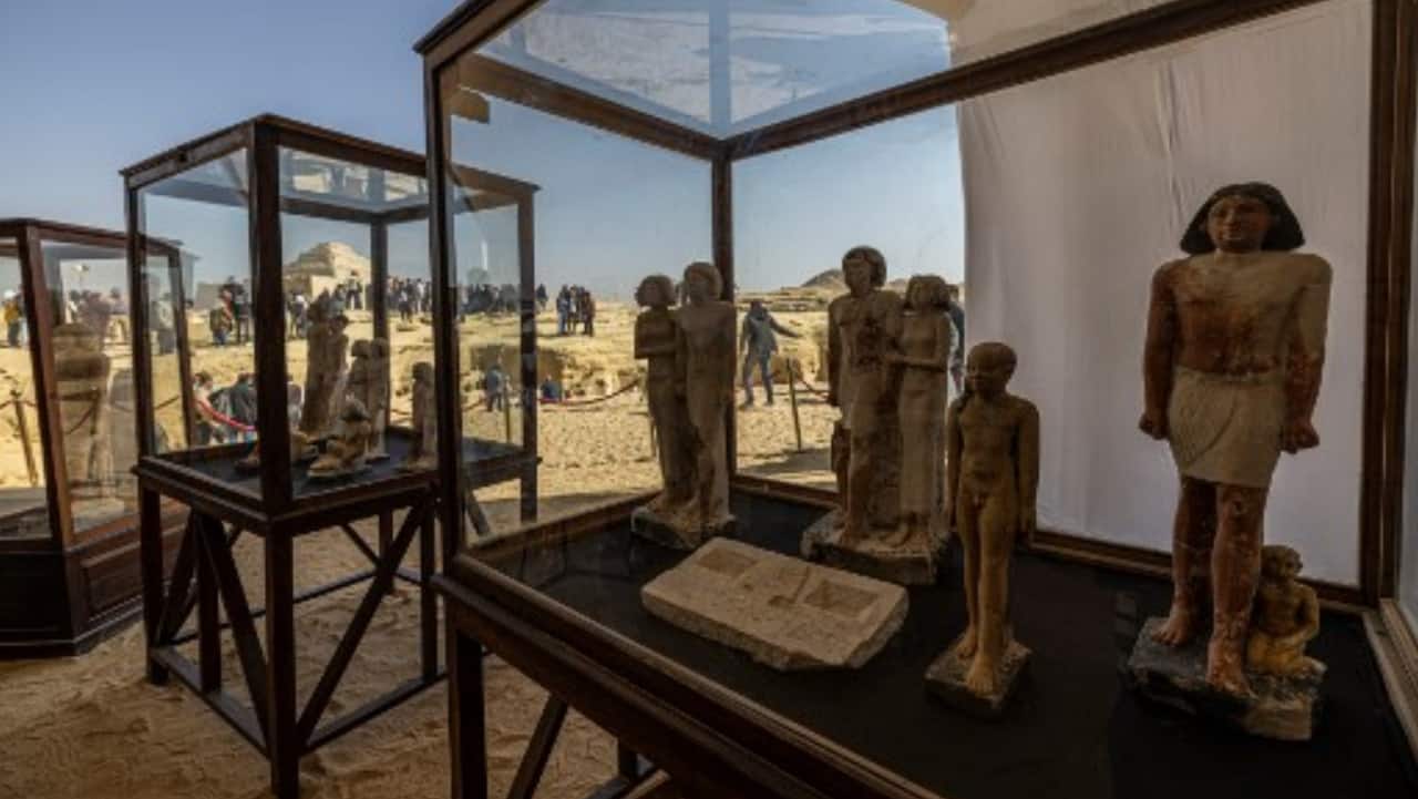 Egypt unveils golden mummy and tomb of ancient 'secret-keeper'