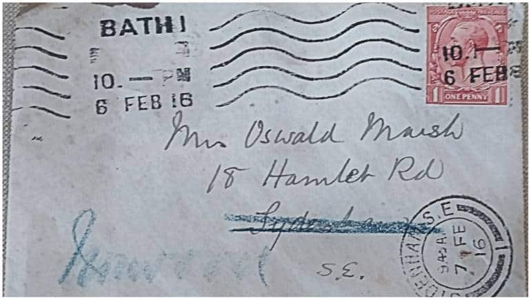 Posted in 1916, letter delivered to London address over a century later