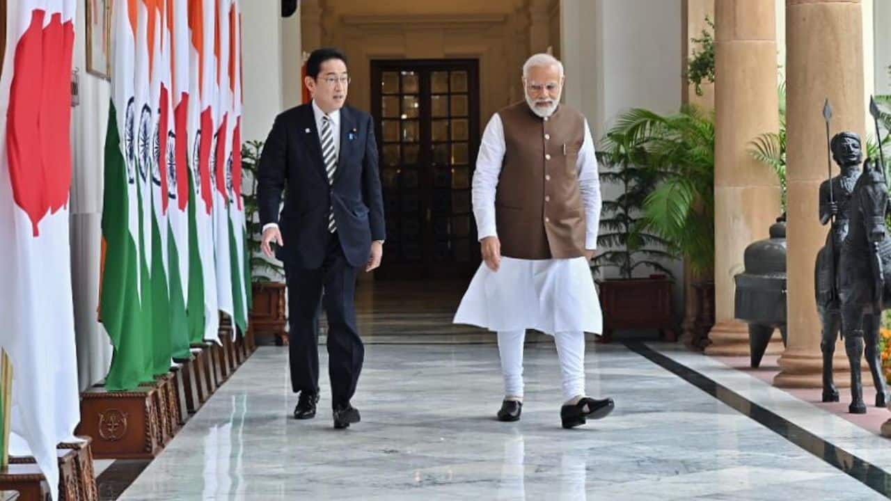 Japan PM Fumio Kishida meets PM Narendra Modi in Delhi for bilateral talks