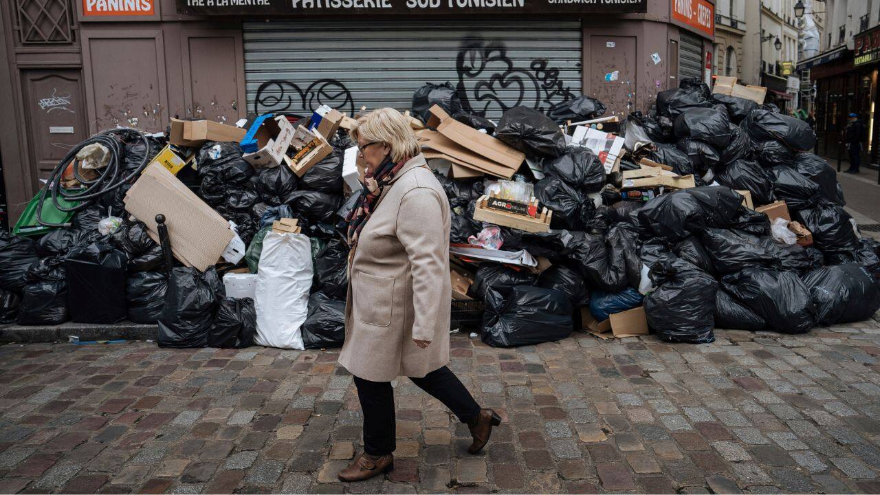 France Pension Reform: Garbage tarnishes Paris luster as pension strike ...
