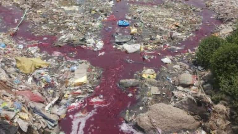 River in Noida turns red: ‘it’s bleeding to death’