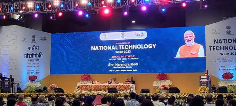 PM Modi inaugurates National Technology Week 2023; to lay foundation ...