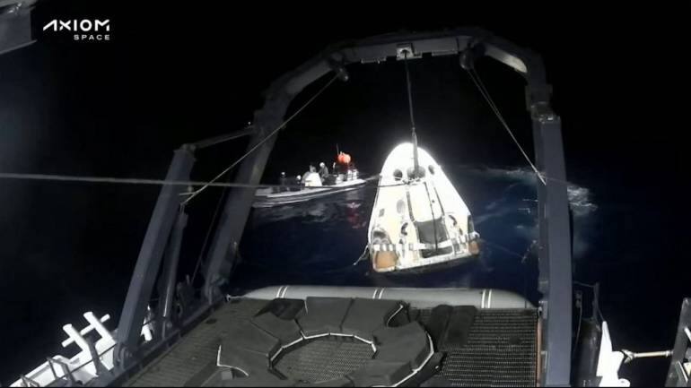 In Pics: SpaceX Axiom 2 mission crew with Saudi- astronauts splashes down