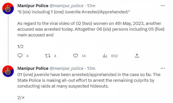 Manipur News Highlights: Another accused was arrested today, tweets ...