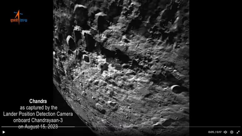 ISRO releases images of the Moon captured by Chandrayaan-3's Lander