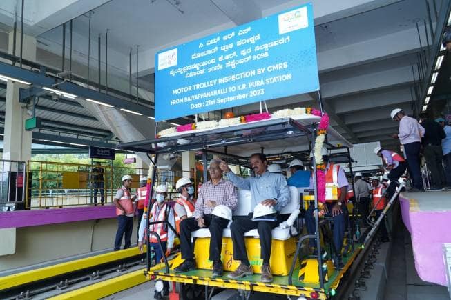 Safety inspection of Byappanahalli-KR Pura Metro section complete ...