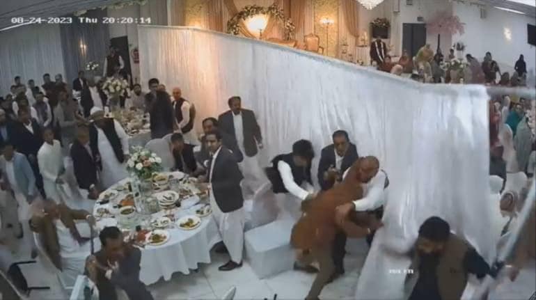 Pakistani Wedding Descends Into Chaos As Guests Fight Plates Are