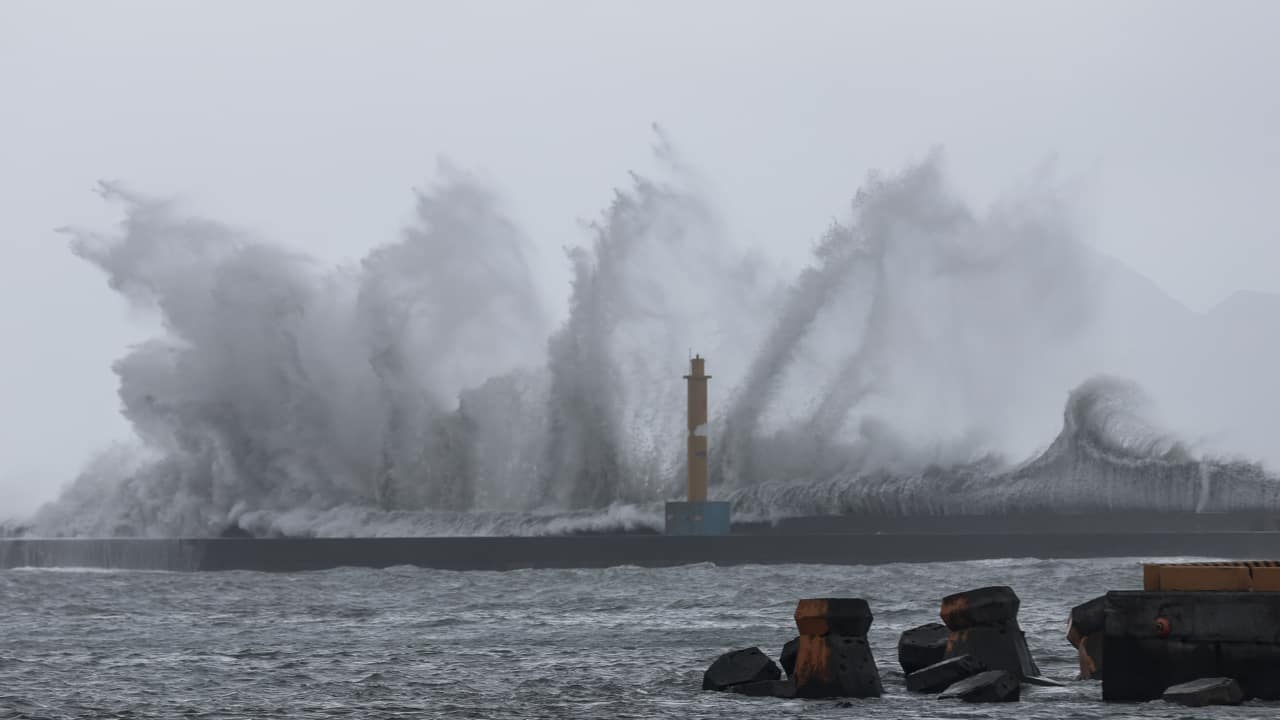 Typhoon Haikui hits Taiwan; dozens injured, power outages reported: See ...