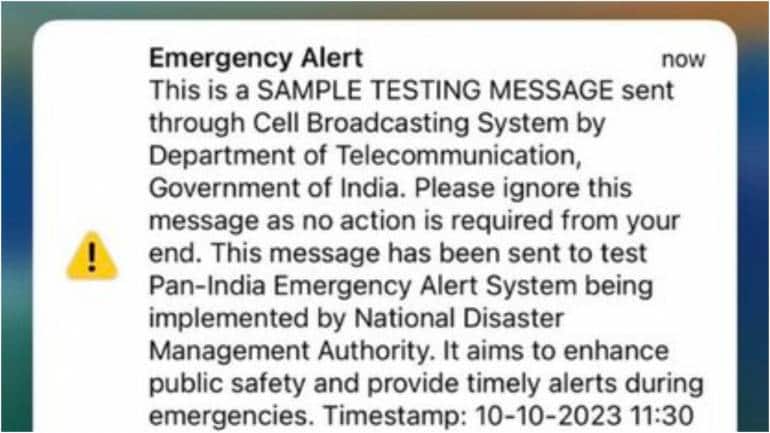 Indian mobile users receive emergency alert on phone. Here's what it means