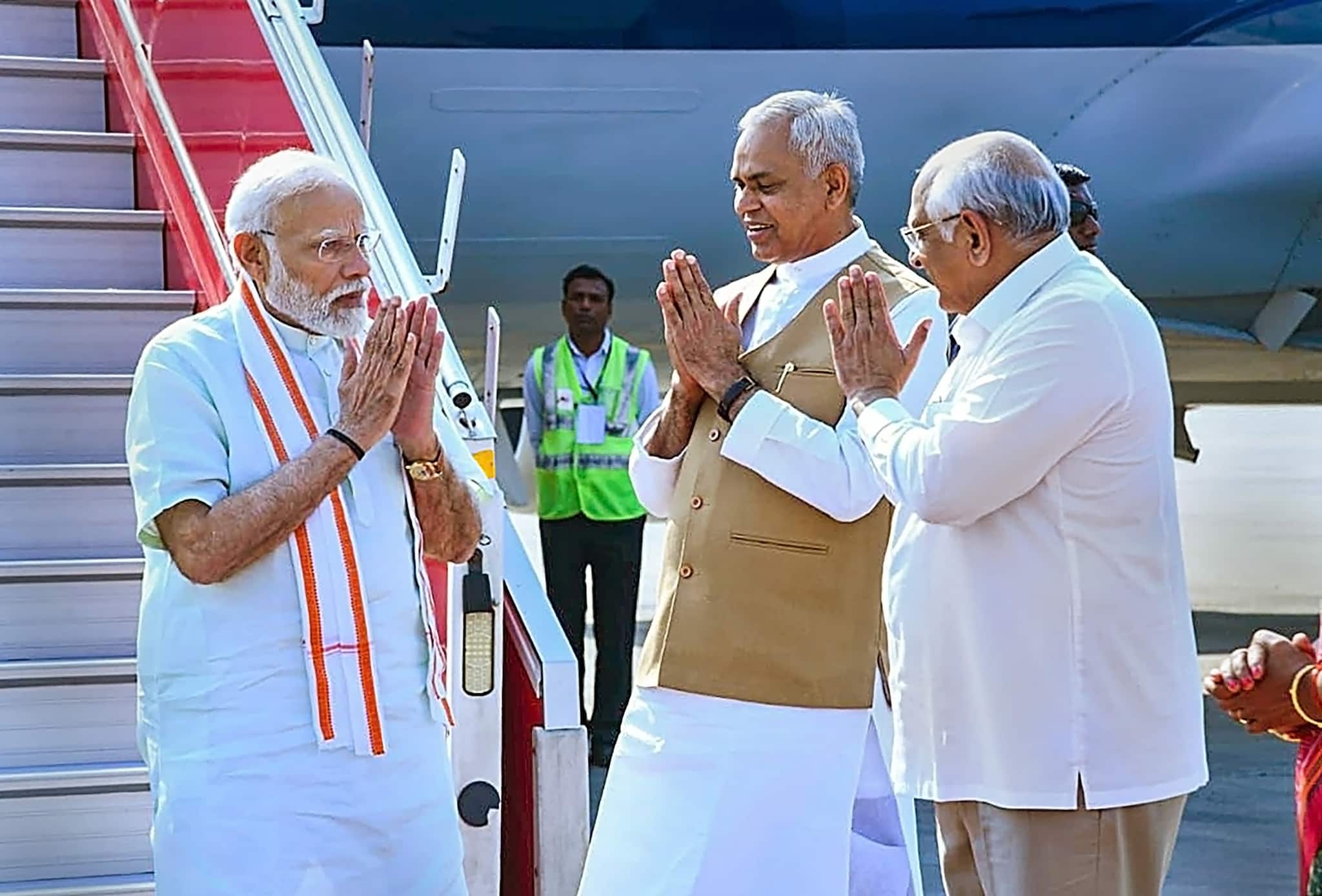 PM Modi on a two-day trip to Gujarat, offers prayers at Amba Temple