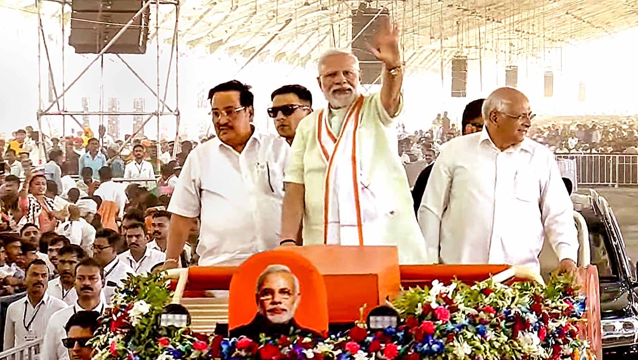 PM Modi on a two-day trip to Gujarat, offers prayers at Amba Temple