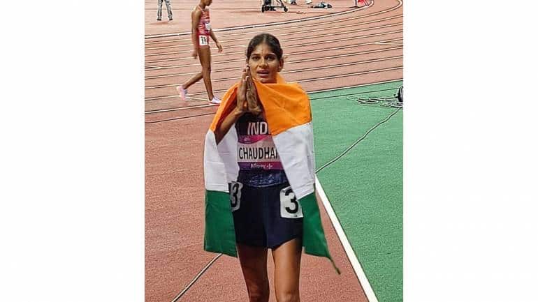 Parul Chaudhary wins gold in women's 5000 metres at the Asian Games