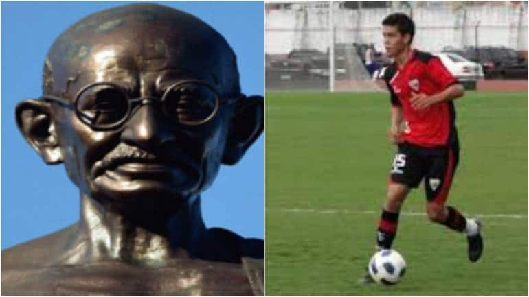 This 31-year-old Brazilian footballer's name is Mahatma Gandhi. Yes ...