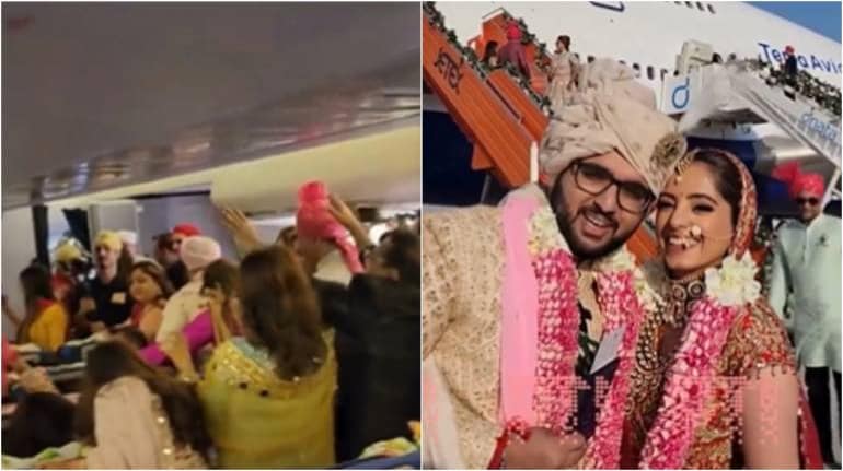 UAE-based Indian businessman's daughter gets married aboard private Boeing 747 jet. Watch