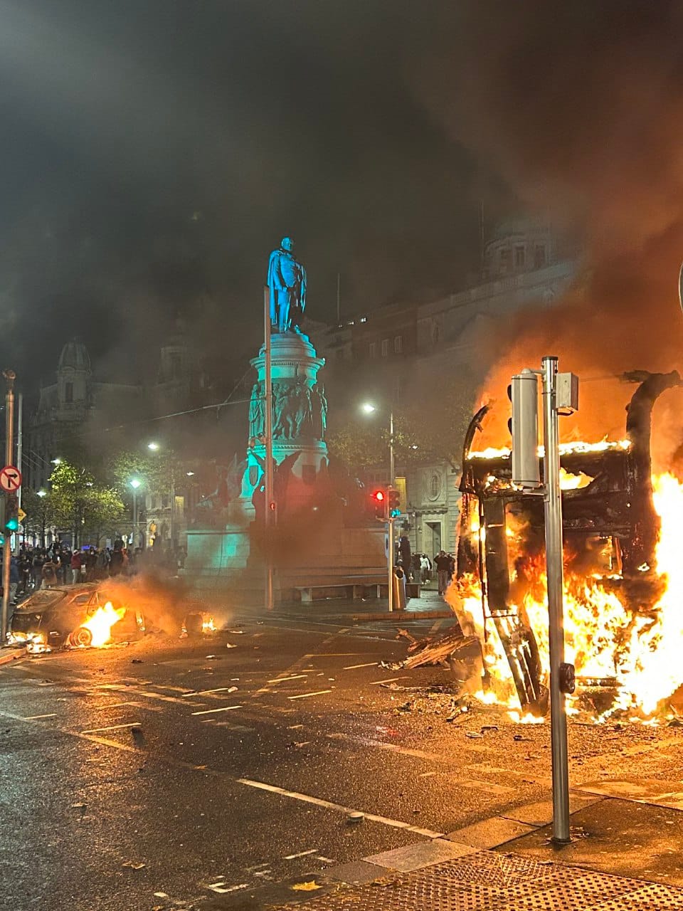 Violent protests in Dublin after children injured in knife attack