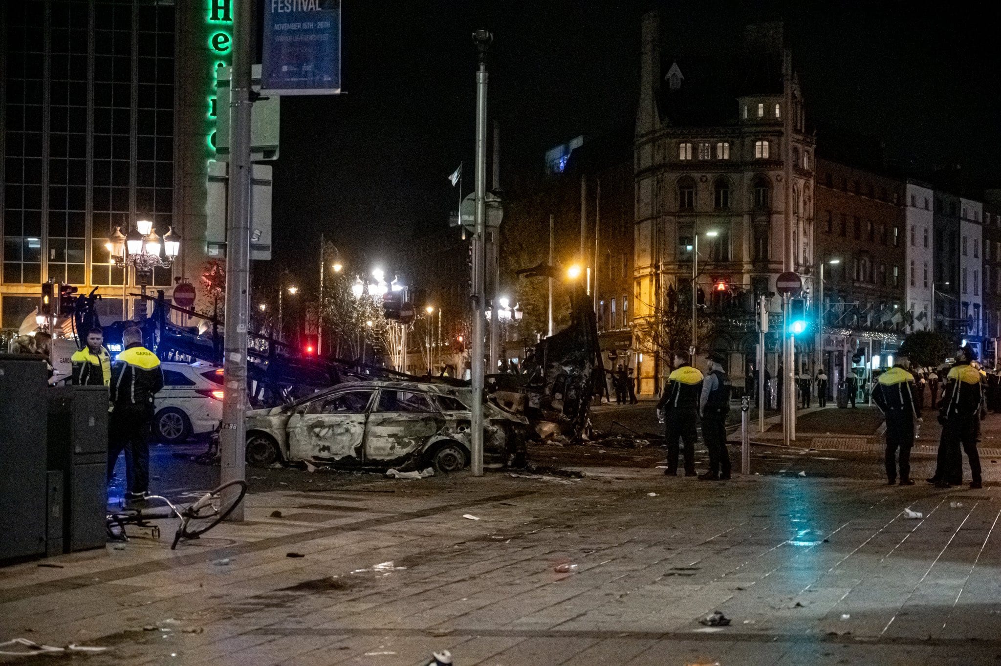 Violent protests in Dublin after children injured in knife attack