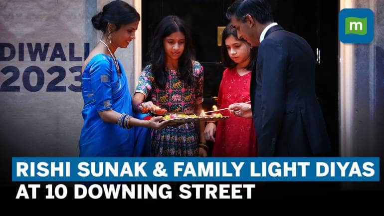 Diwali at Rishi Sunak’s Home | UK PM, Akshata Murthy & daughters light ...