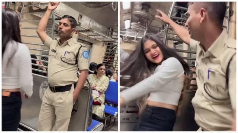 Mumbai cop's impromptu dance with woman on local train lands him in ...