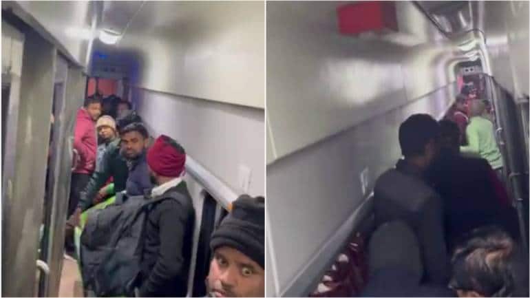 Woman shares video of ticketless passengers crowding 1st AC compartment ...