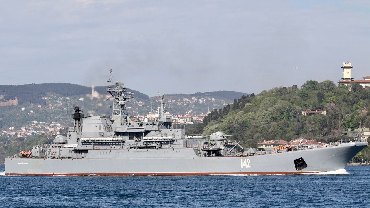 Ukraine damages major Russian landing ship in Crimea attack