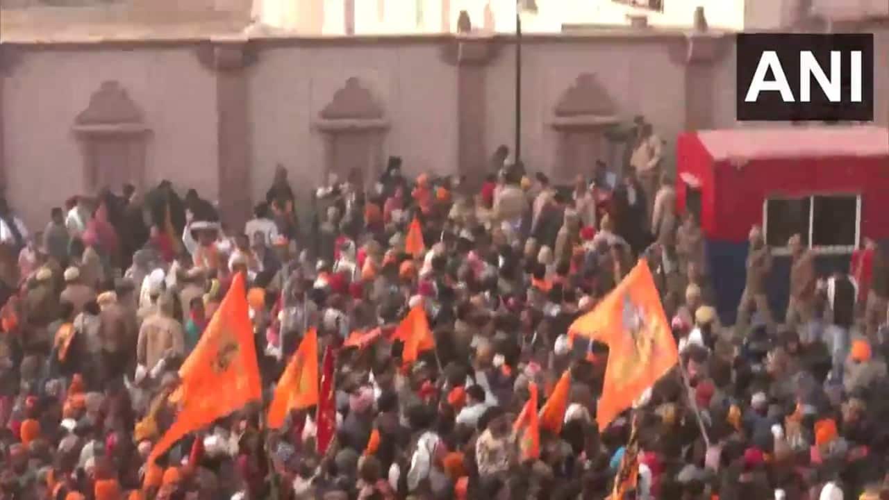 A sea of devotees at Ayodhya Ram Mandir as it opens to public ...