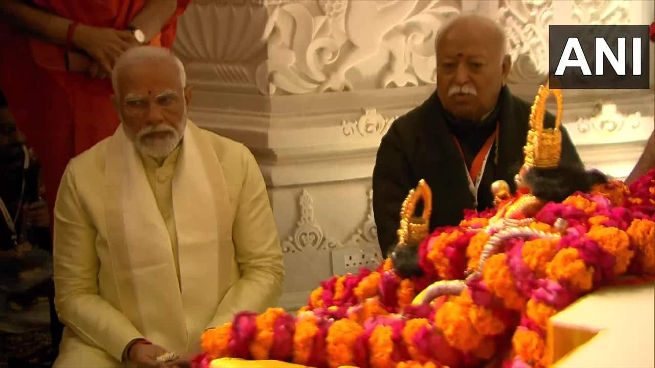 PM Narendra Modi leads rituals at the Ram Mandir Pran Pratishtha in Ayodhya | See Pics