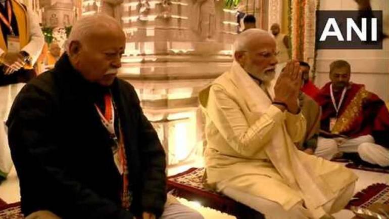 PM Narendra Modi leads rituals at the Ram Mandir Pran Pratishtha in ...