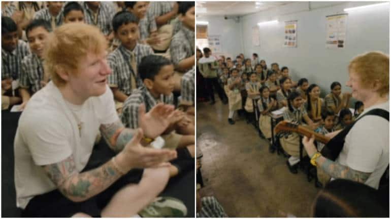 Ed Sheeran visits Mumbai school ahead of concert, sings 'Shape of You ...
