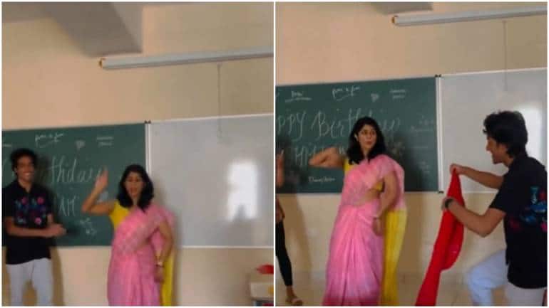 Watch: Video of teacher dancing to item song inside classroom sparks ...