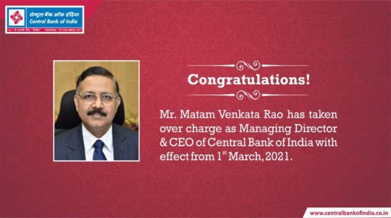 Central Bank MD M V Rao elected IBA chairman