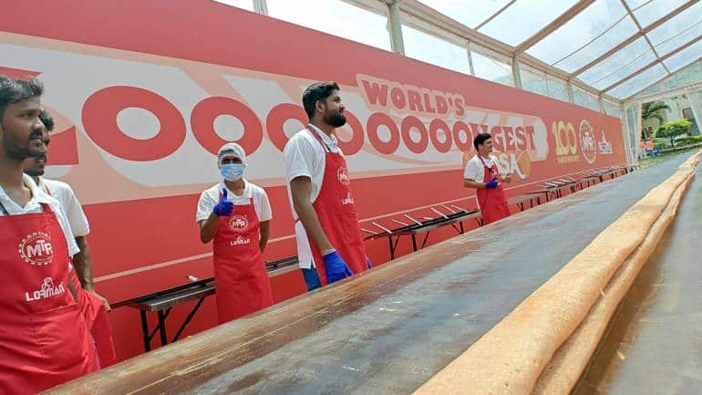 MTR @ 100 makes world's longest dosa at 123.03 feet, enters Guinness ...