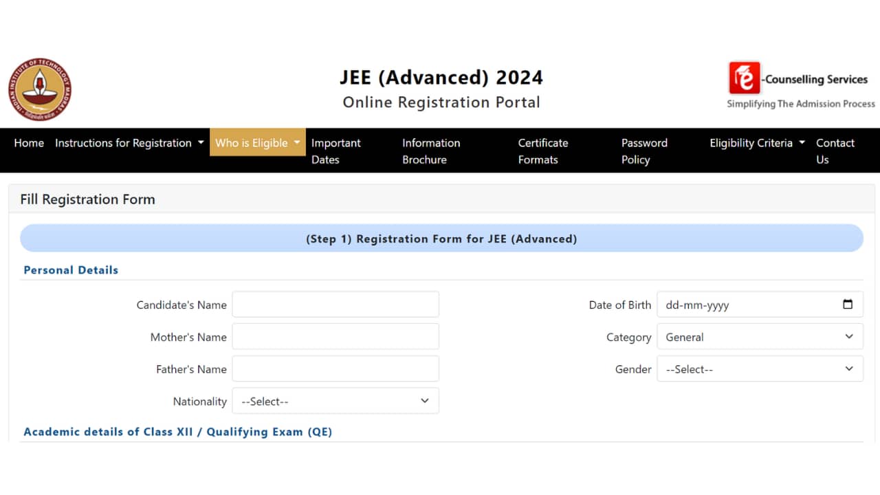 JEE Advanced 2024 registration begins at jeeadv.ac.in; here's direct link, step-by-step guide