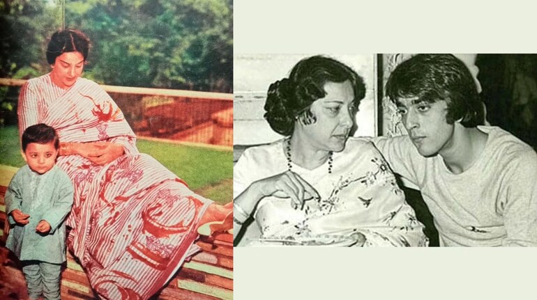 Sanjay Dutt shares throwback pictures with mom Nargis Dutt on her 43rd ...