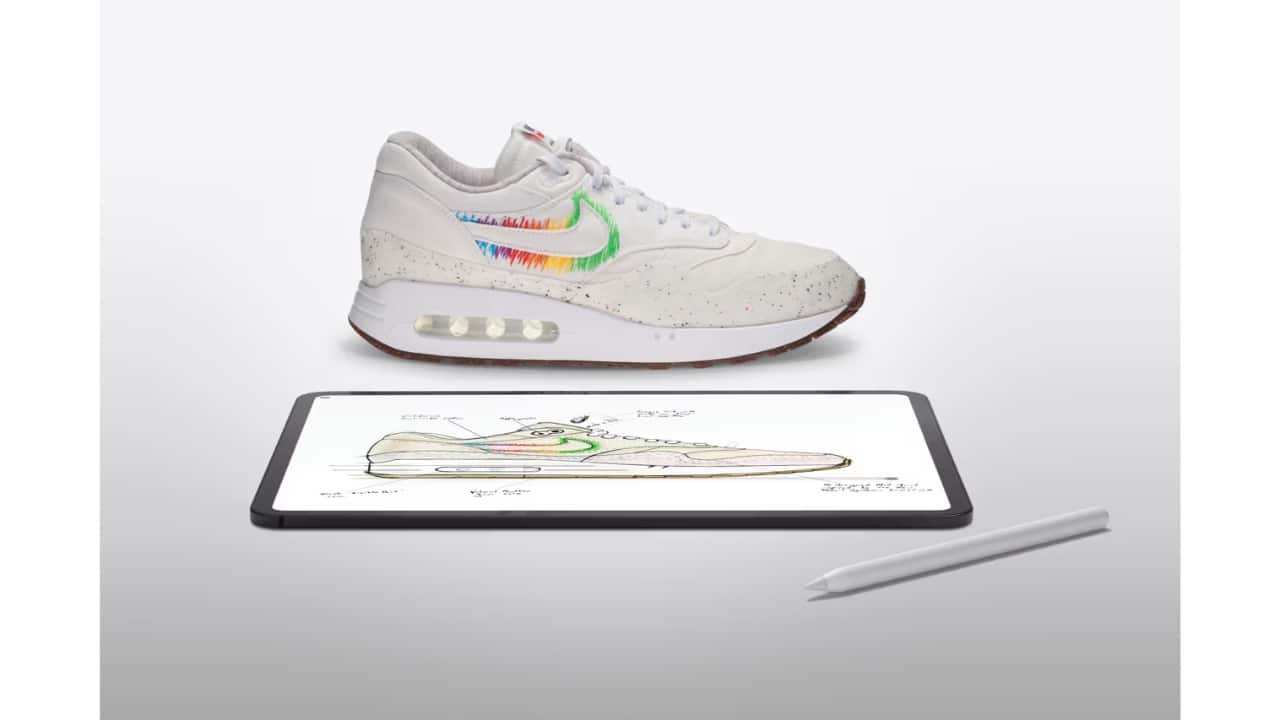 Apple CEO Tim Cook wore a special pair of Nike sneakers “made on iPad”