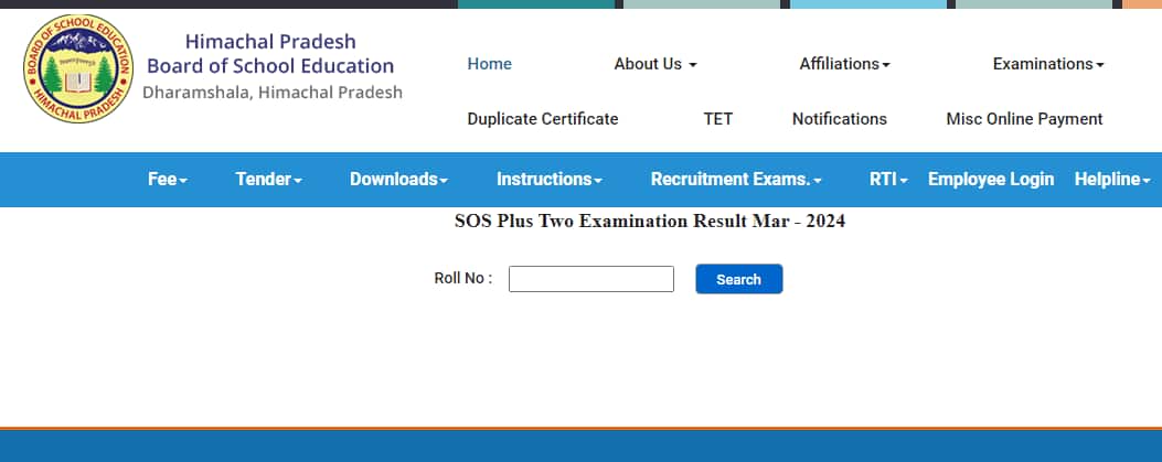HPBOSE SOS 12th Result 2024 out at hpbose.org, check direct link here