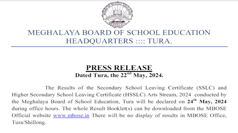 MBOSE 10th, 12th Arts Result 2024 to be out on May 24, check official ...