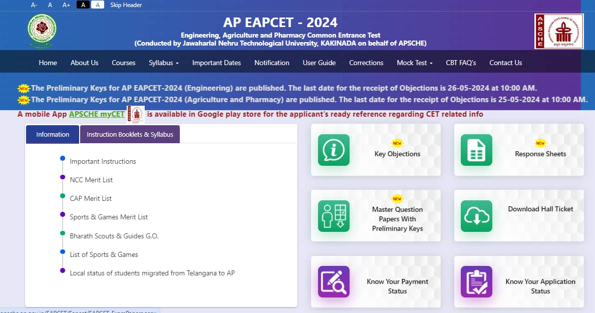 AP EAMCET 2024 answer key out for Engineering stream, objection window opens till May 26