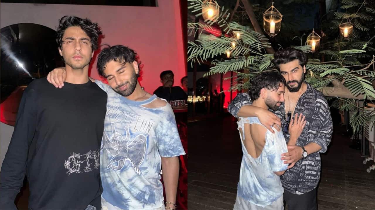 Arjun Kapoor embraces Orry tightly while they party with Aryan Khan ...