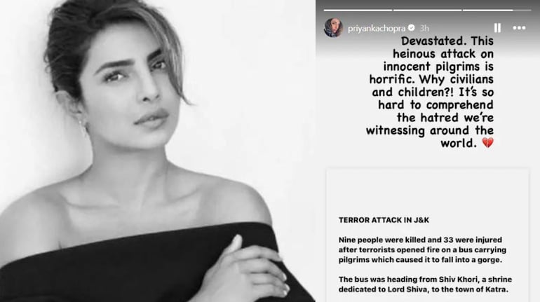 Priyanka Chopra, Ayushmann Khurrana, Preity Zinta, and more condemn the terror attack in Reasi ...