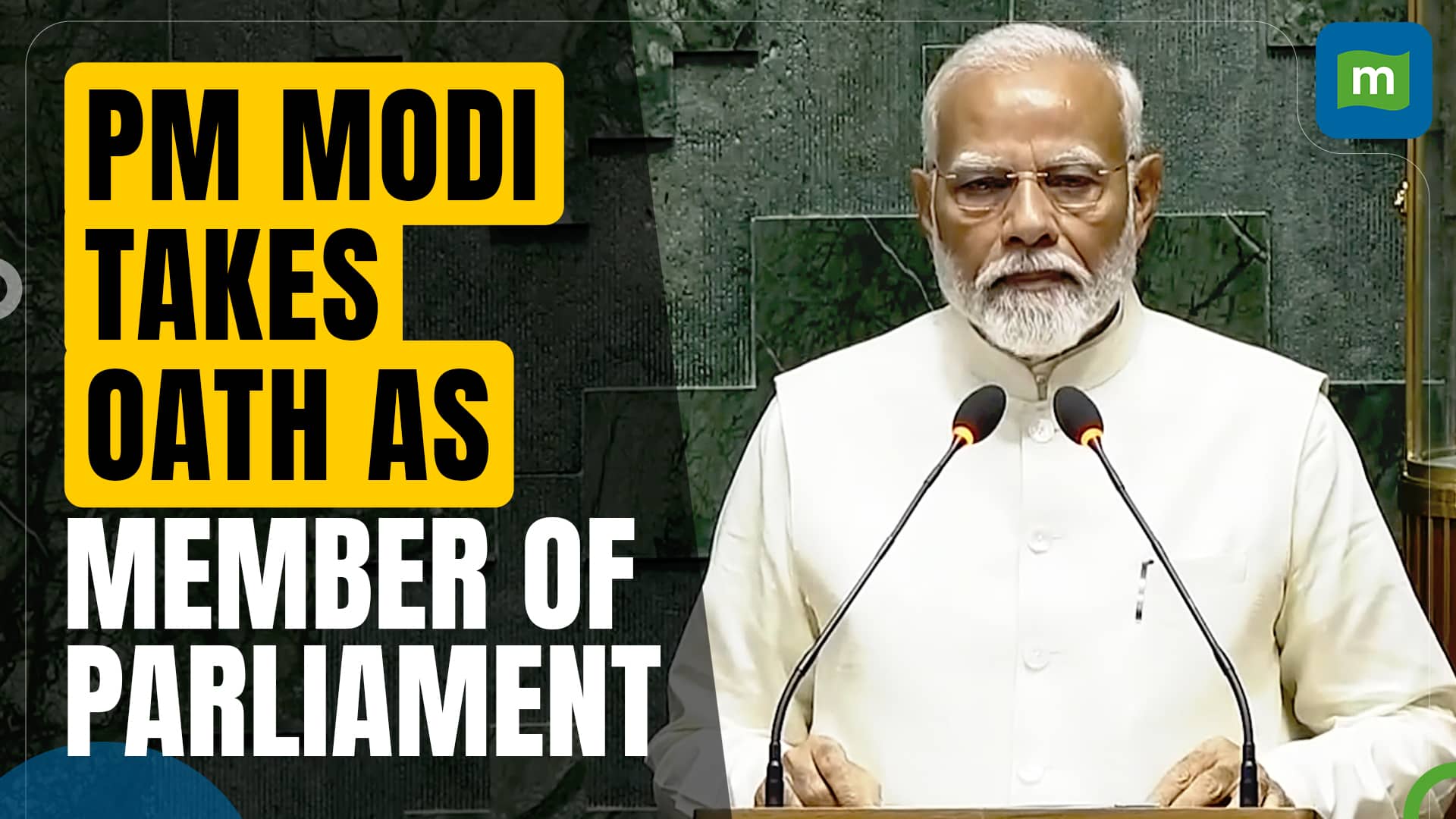 Prime Minister Narendra Modi takes oath as a member of Parliament for ...