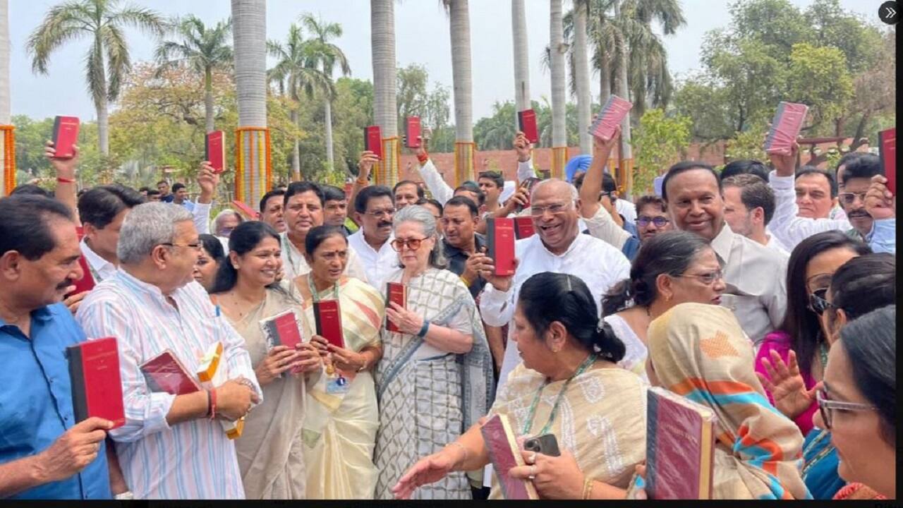 PM Modi, Rahul bring back Constitution debate on first day of Parliament